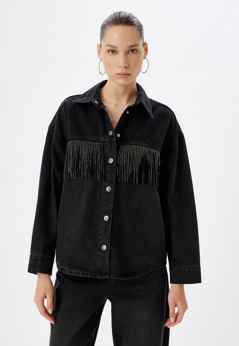 Koton Denim jacket - black - Zalando
