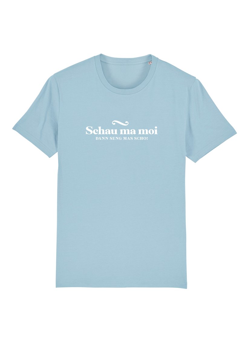 watapparel SCHAU MA MOI DANN SENG MAS SCHO - T-Shirt print - sky blue ...
