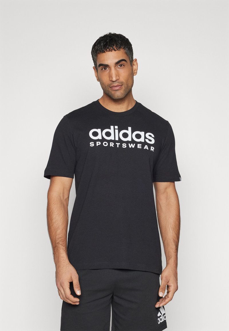 Adidas Sportswear Tee T Shirt Print Black Schwarz Zalando De