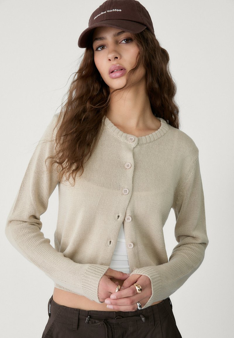 Stradivarius Strickjacke - stone/stein - Zalando.at