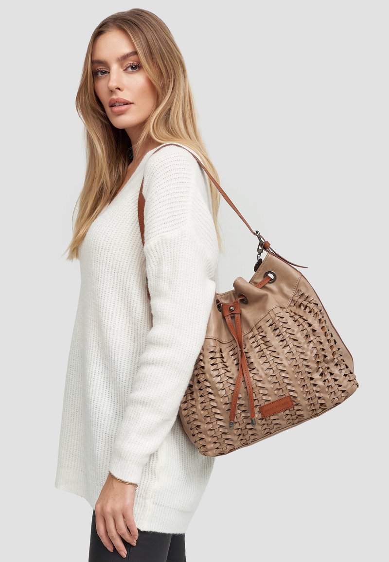 Marc Picard Handväska - stone/sten - Zalando.se