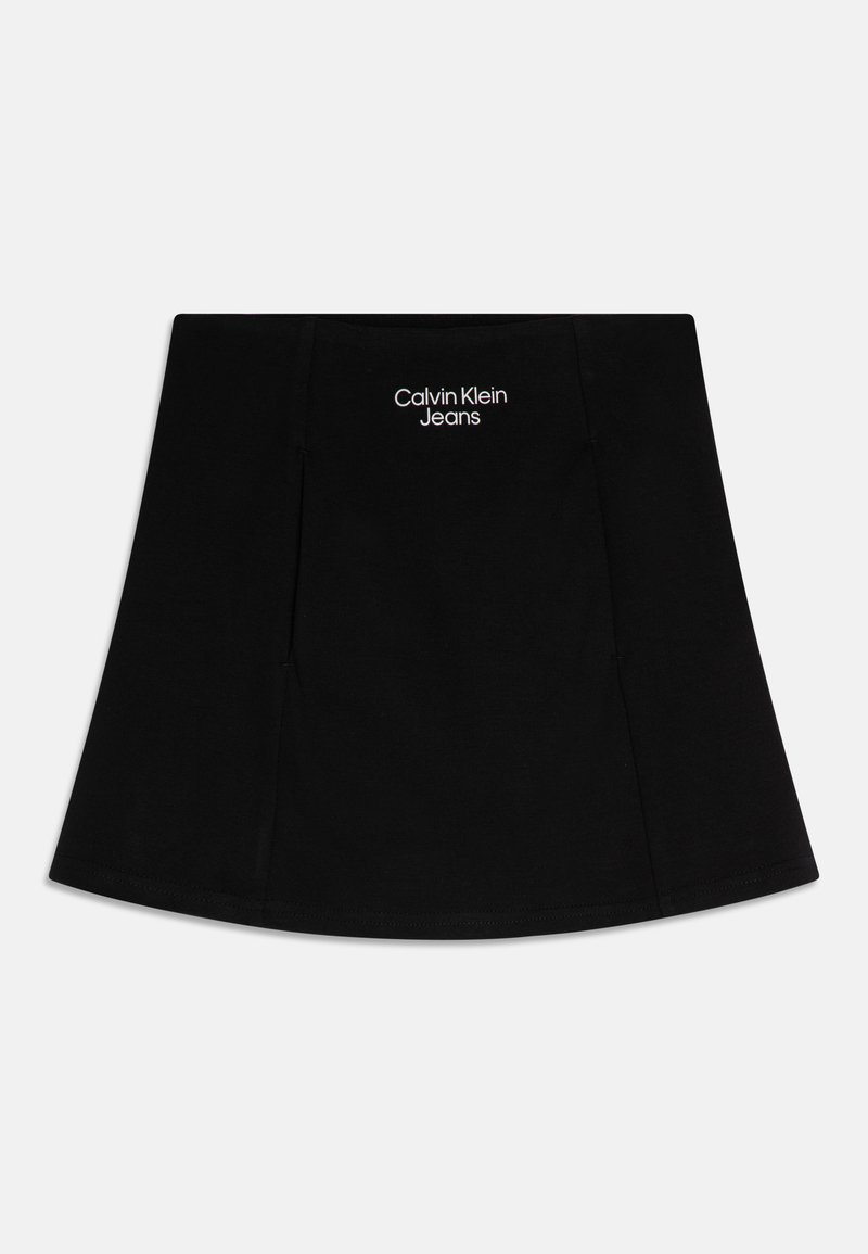 Calvin Klein Jeans Stack Logo Punto Skirt Mini Skirt Black Zalando