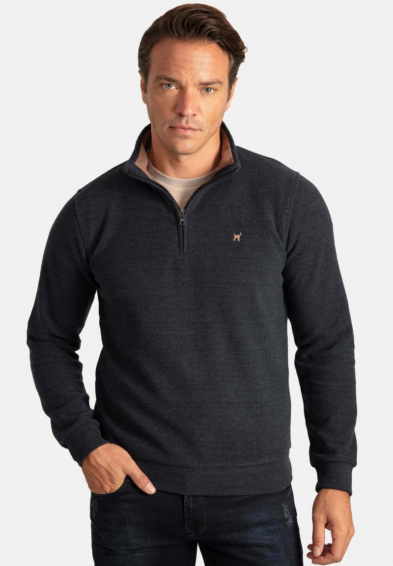 Williot HALF ZIP - Jersey de punto - indigo/azul - Zalando.es