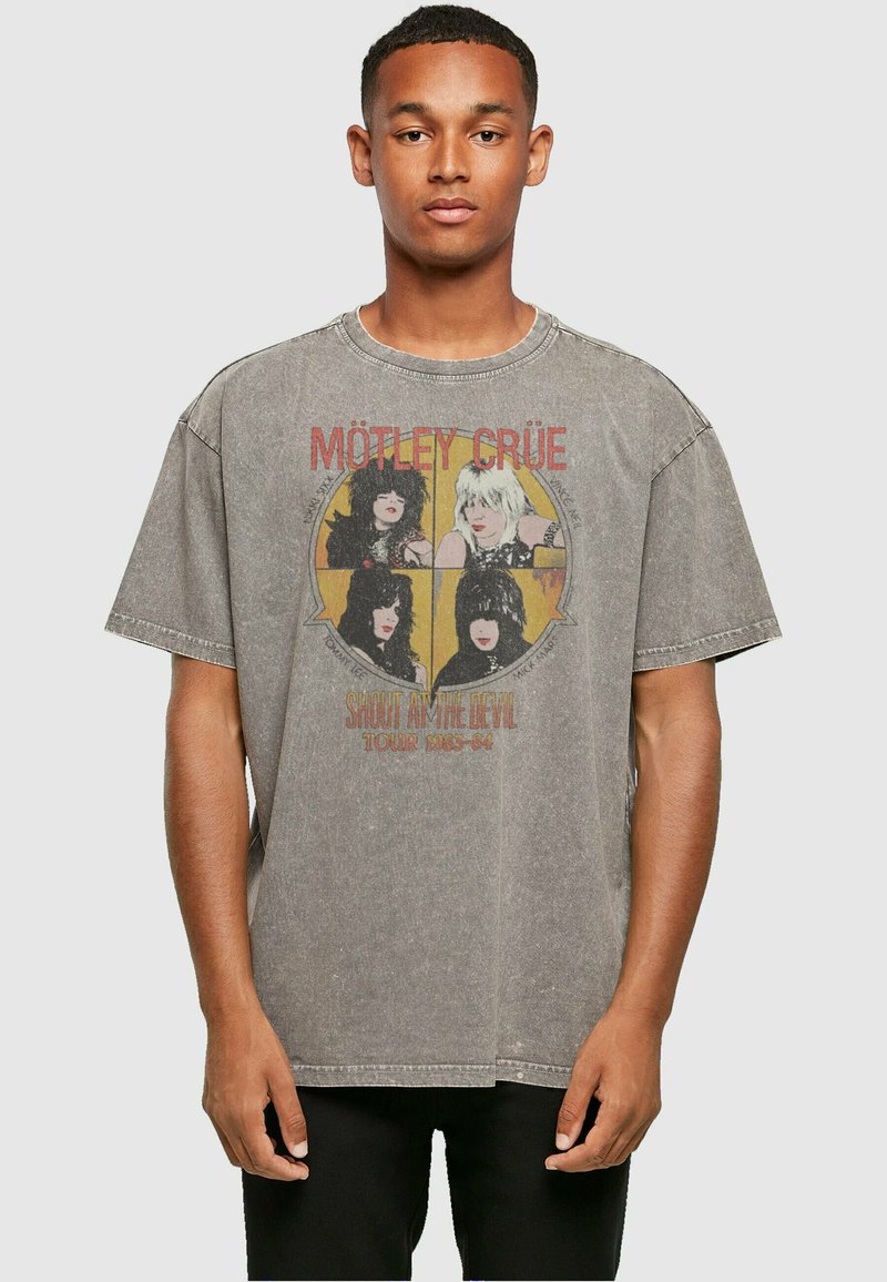 Merchcode MOTLEY CRUE SATD VINTAGE ACID WASHED HEAVY OV - T-Shirt print ...
