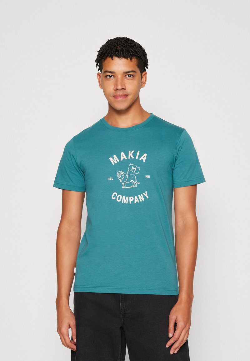Makia CROWNED UNISEX - T-Shirt print - jasper green/tanne - Zalando.ch