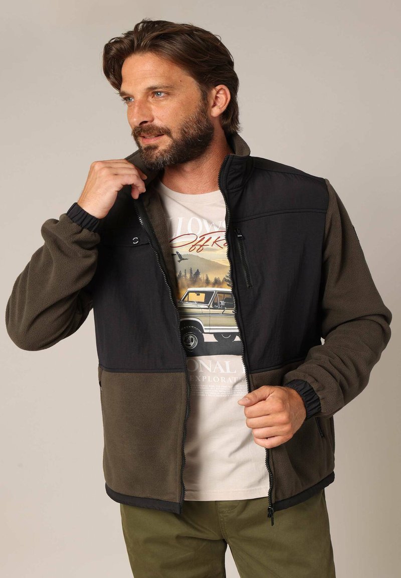 DEELUXE Fleecejas - military/groen - Zalando.be