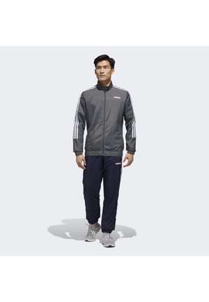 adidas Performance Trainingsanzug - medium grey heather/black/grau ...