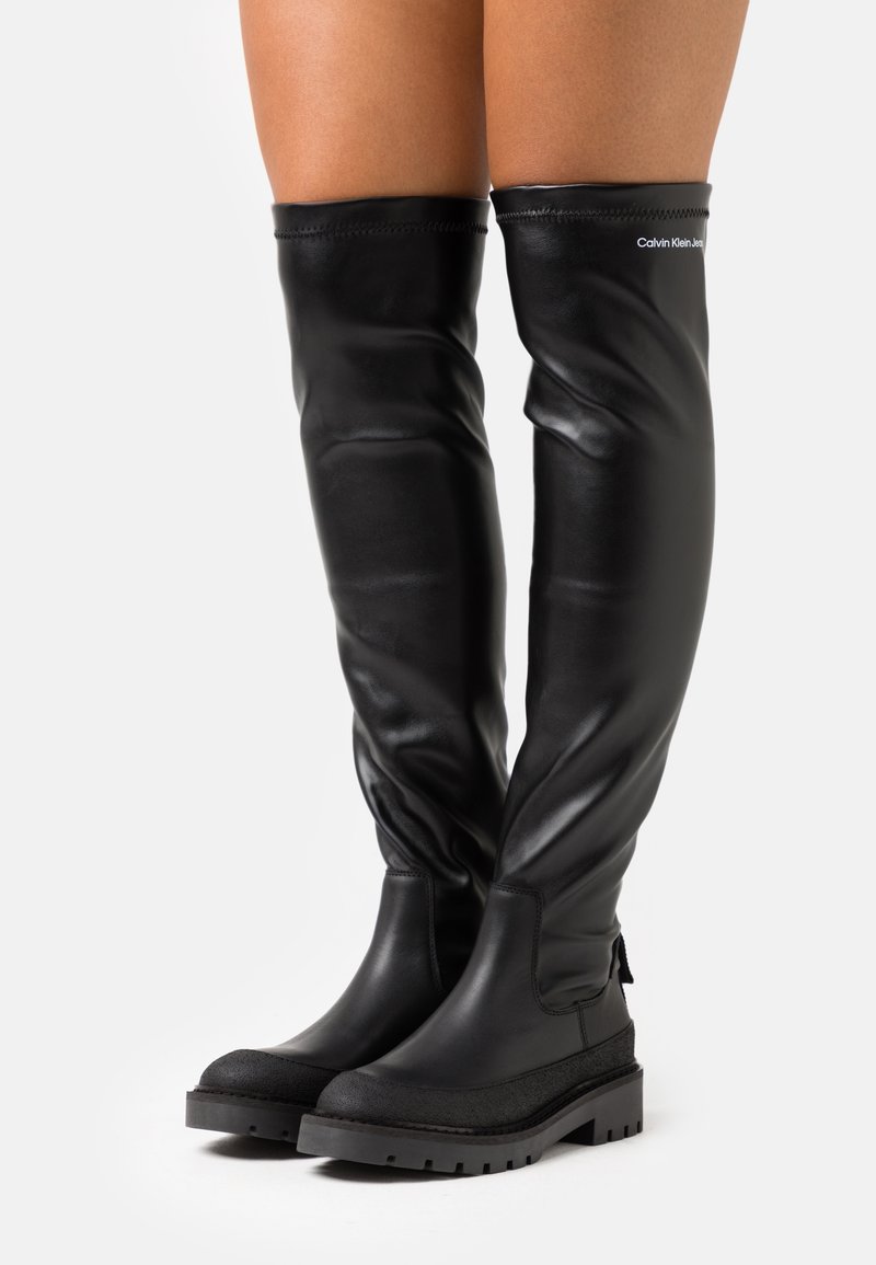 Calvin Klein Jeans COMBAT KNEE BOOT - Plateaustiefel - black/schwarz ...