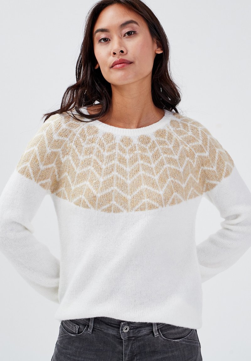 BONOBO Jeans Pullover - ecru/écru - ZALANDO.FR