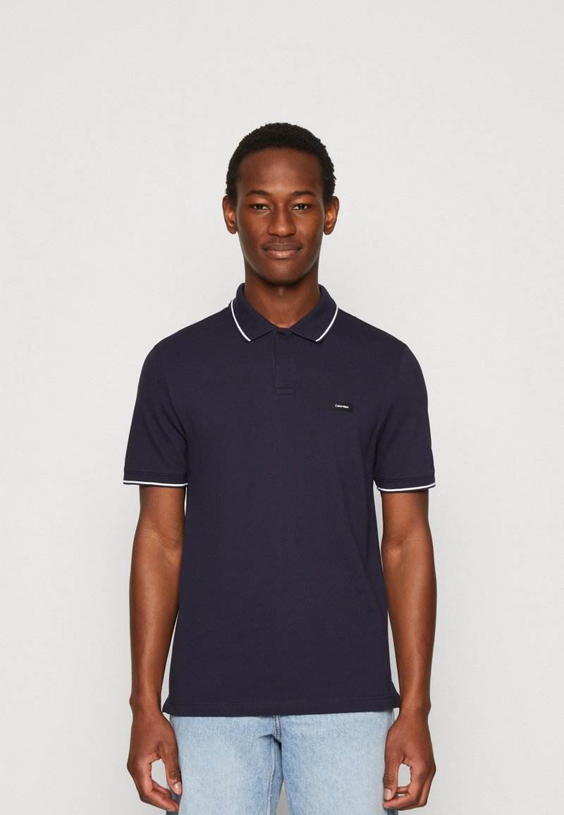 Calvin Klein Tipping Slim Polo Shirt Night Sky Dark Blue Zalando Ie