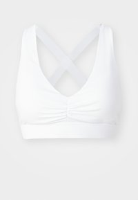 Stronger GATHERED BRA - Sports-BH-er med medium støtte - bright white ...