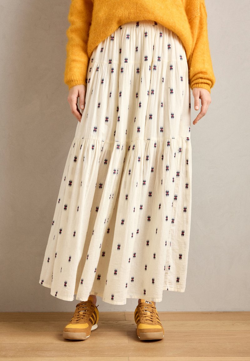 Lollys Laundry Maxi skirt - creme/white - Zalando.ie