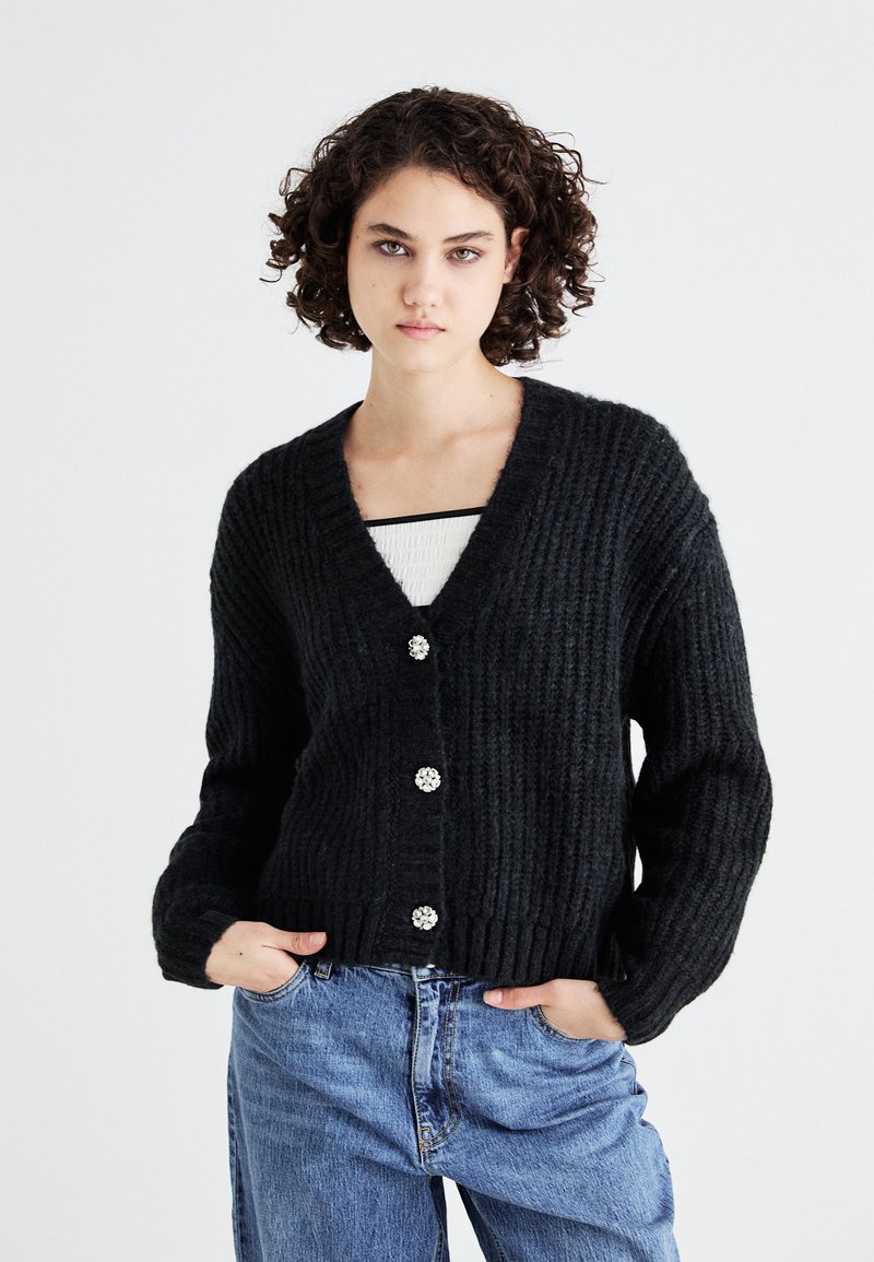 Levi's® GALA FAIRISLE CARDIGAN - Vest - caviar/zwart - Zalando.nl