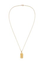 KUZZOI STRUCTURED MILITARY PLATE - Collier - gold-coloured/doré ...