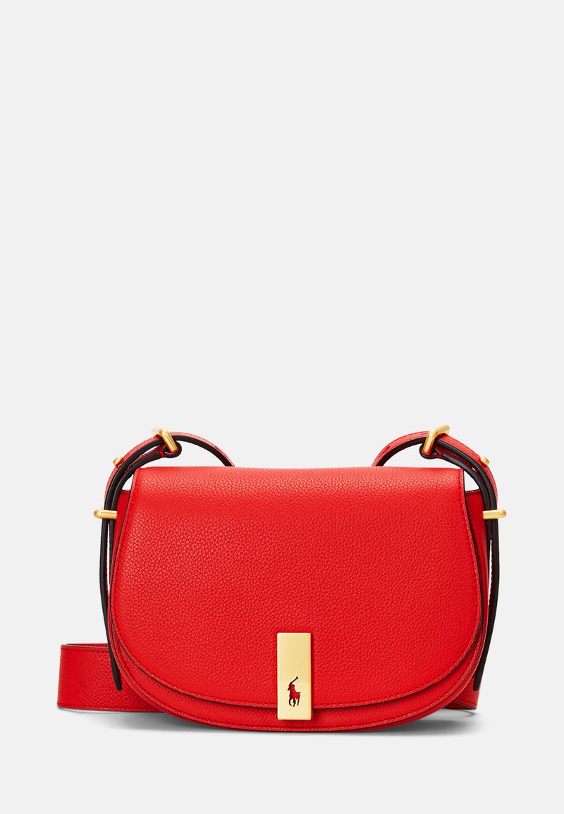 Polo Ralph Lauren POLO ID LEATHER SADDLE BAG - Across body bag - ruby ...