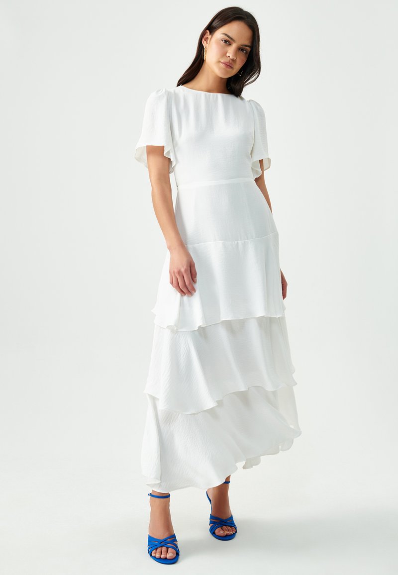 SÁVEL VALARIE TIER - Robe longue - white/blanc - ZALANDO