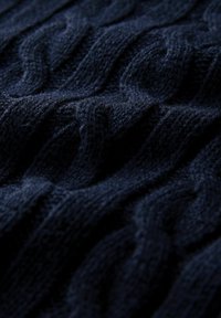 THE SET REGULAR FIT - 2 PACK CABLE - Adīta jaka - navy blue cream/zils ...