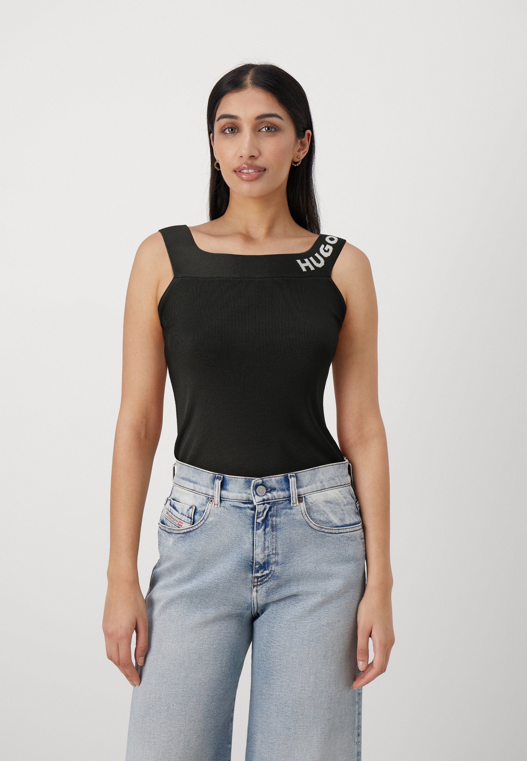 HUGO SATCHIE - Top - black/schwarz - Zalando.ch