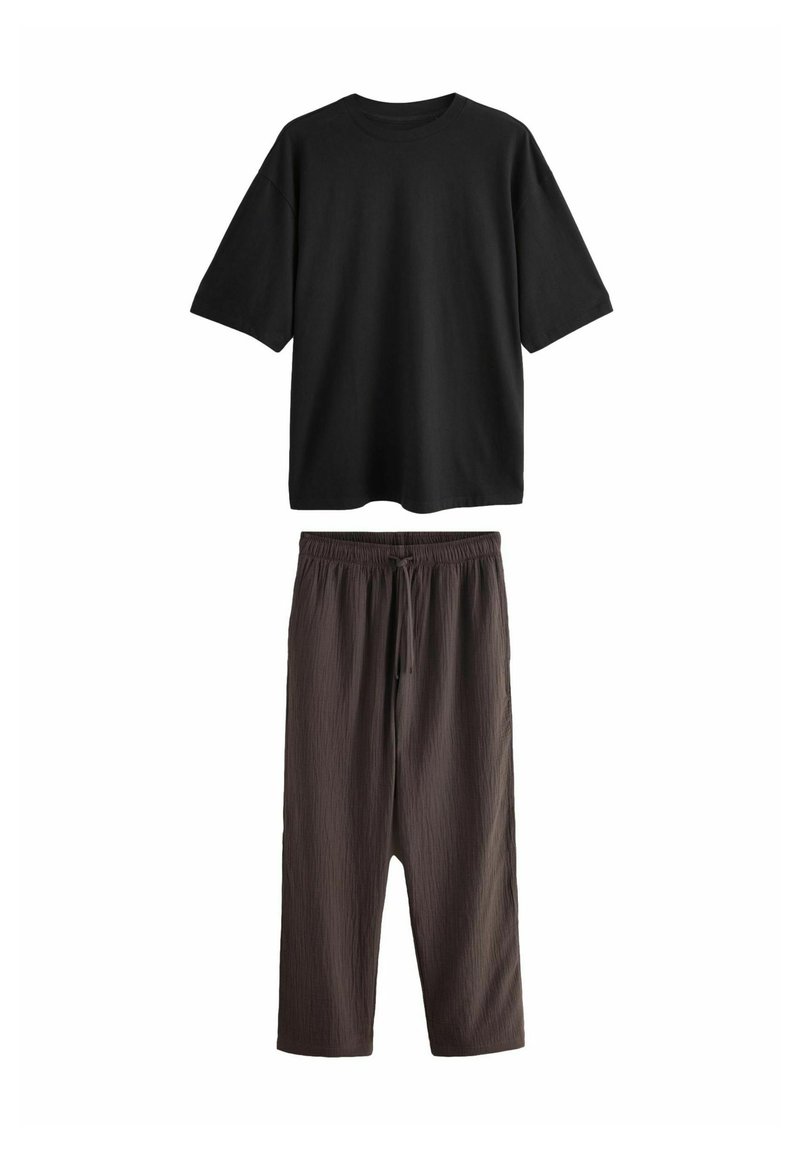 Next SHORT SLEEVE SET - Pyjama set - black brown/black - Zalando