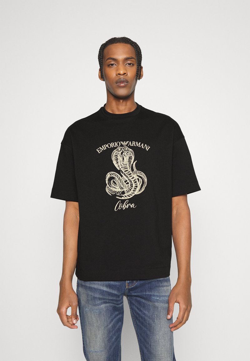 Emporio Armani Print T-shirt - nero/black - Zalando.de