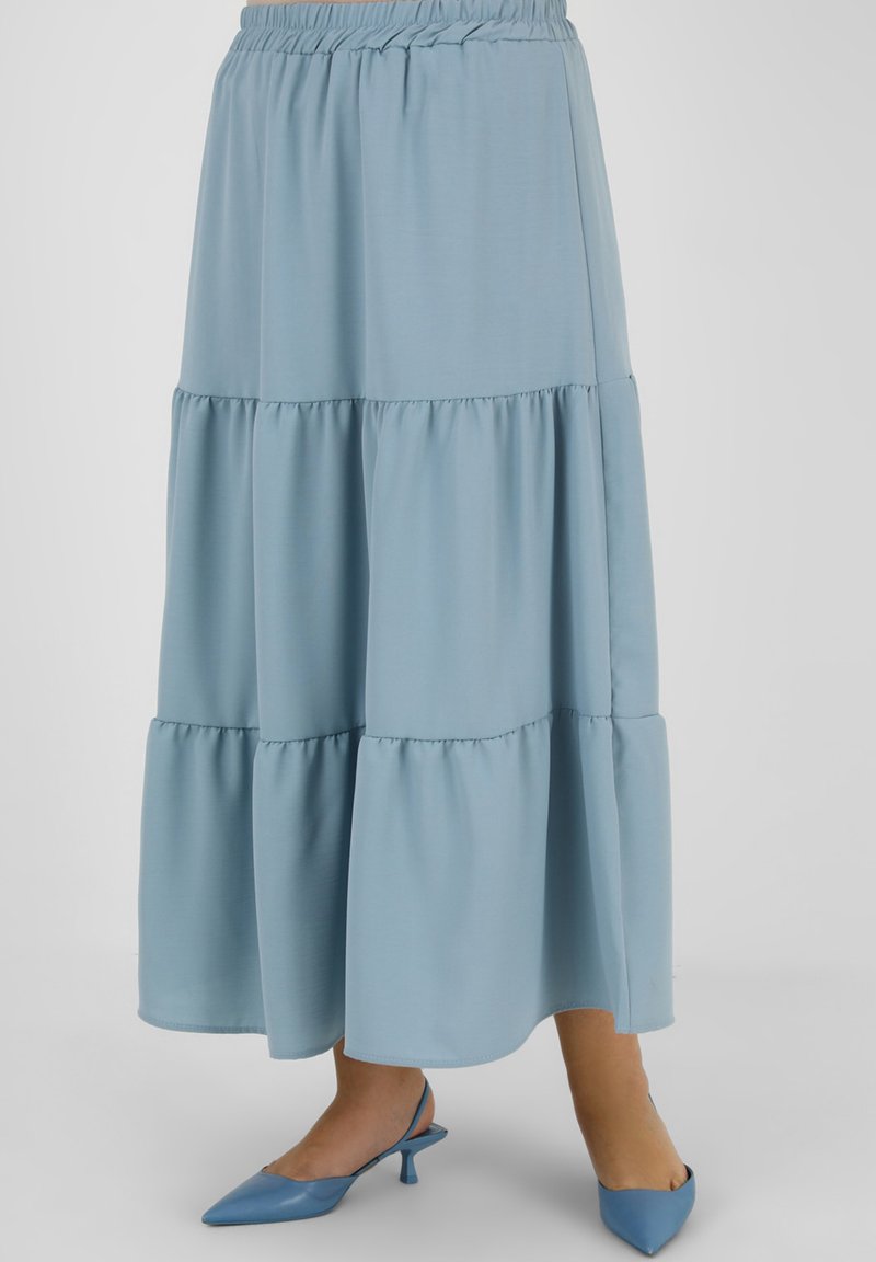 Modanisa PLUS SIZE ALIA - Pleated skirt - light blue - Zalando.ie