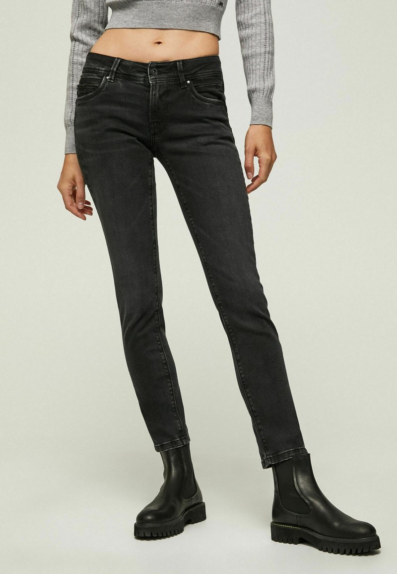 Pepe Jeans NEW BROOKE - Jeansy Slim Fit - black/czarny denim - Zalando.pl