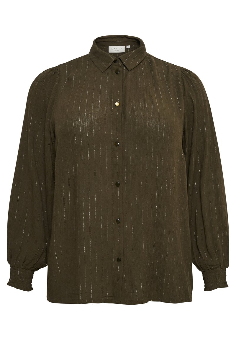 Kaffe Curve KAFFE CURVE KCLIVA - Cămașă - forest night/verde - Zalando.ro