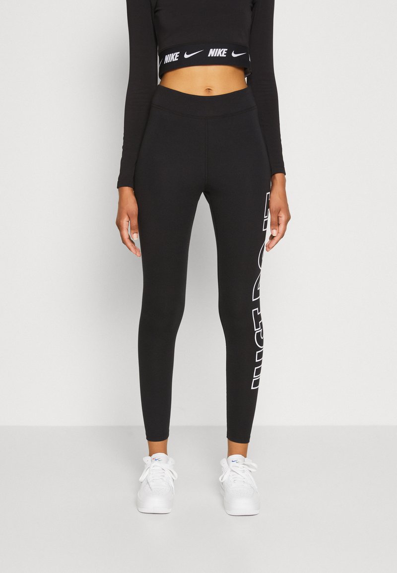 Nike Sportswear W NSW ESSNTL GX HR TIGHT JDI - Legging - black/white ...
