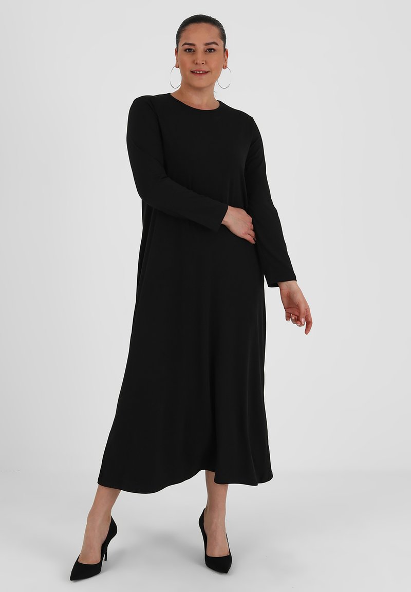 Modanisa CREW NECK - PLUS SIZE - ALIA - Robe longue - black/noir ...