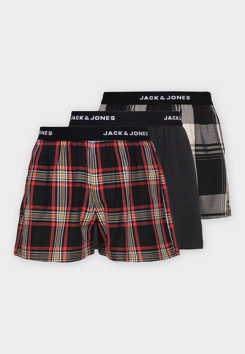 Jack & Jones JACOLLIE WOVEN TRUNKS 3 PACK - Boxer shorts - black/black ...
