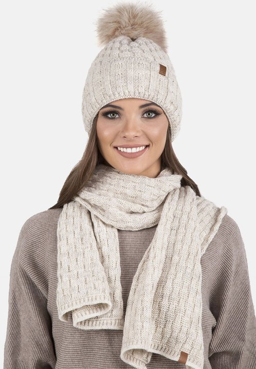 Superdry BOBBLE - Bonnet - light grey tweed/gris clair - ZALANDO.BE