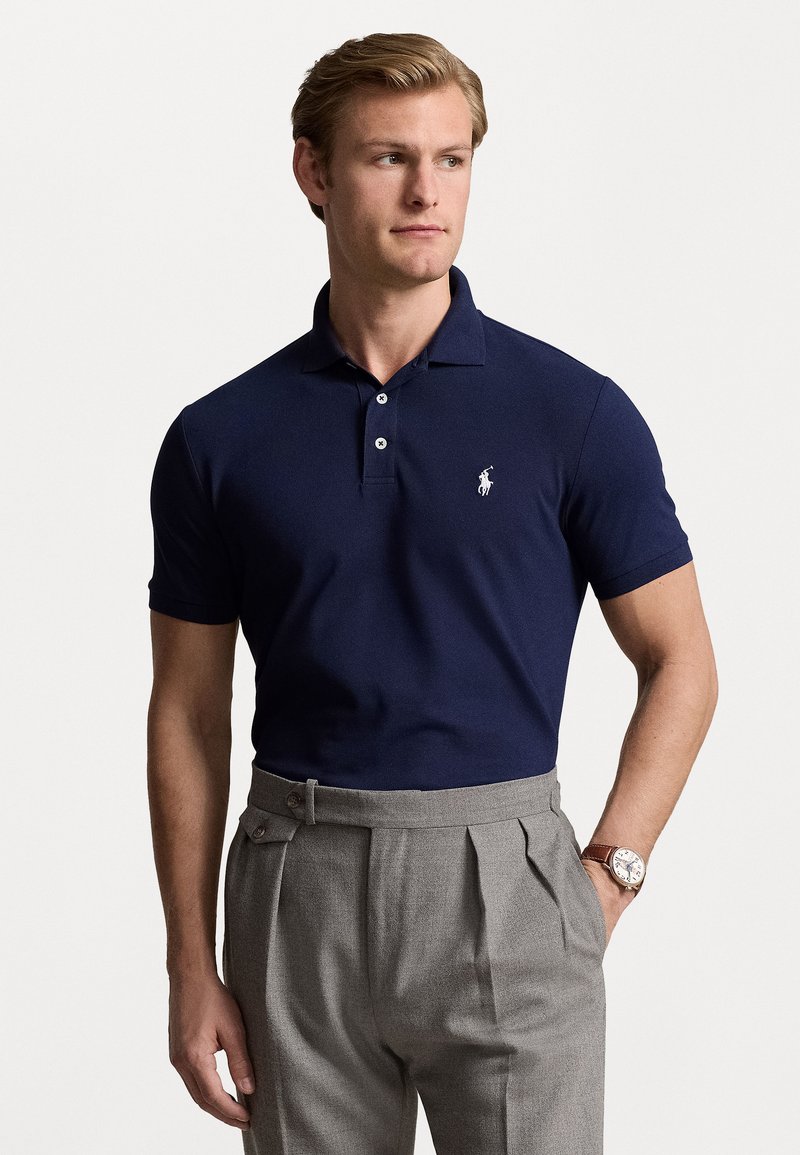 Polo Ralph Lauren CUSTOM SLIM FIT STRETCH MESH SHIRT - Polo - refined navy/bleu marine - ZALANDO.FR