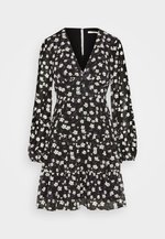 edc by Esprit VNECK TIERE - Jurk - black/zwart - Zalando.be