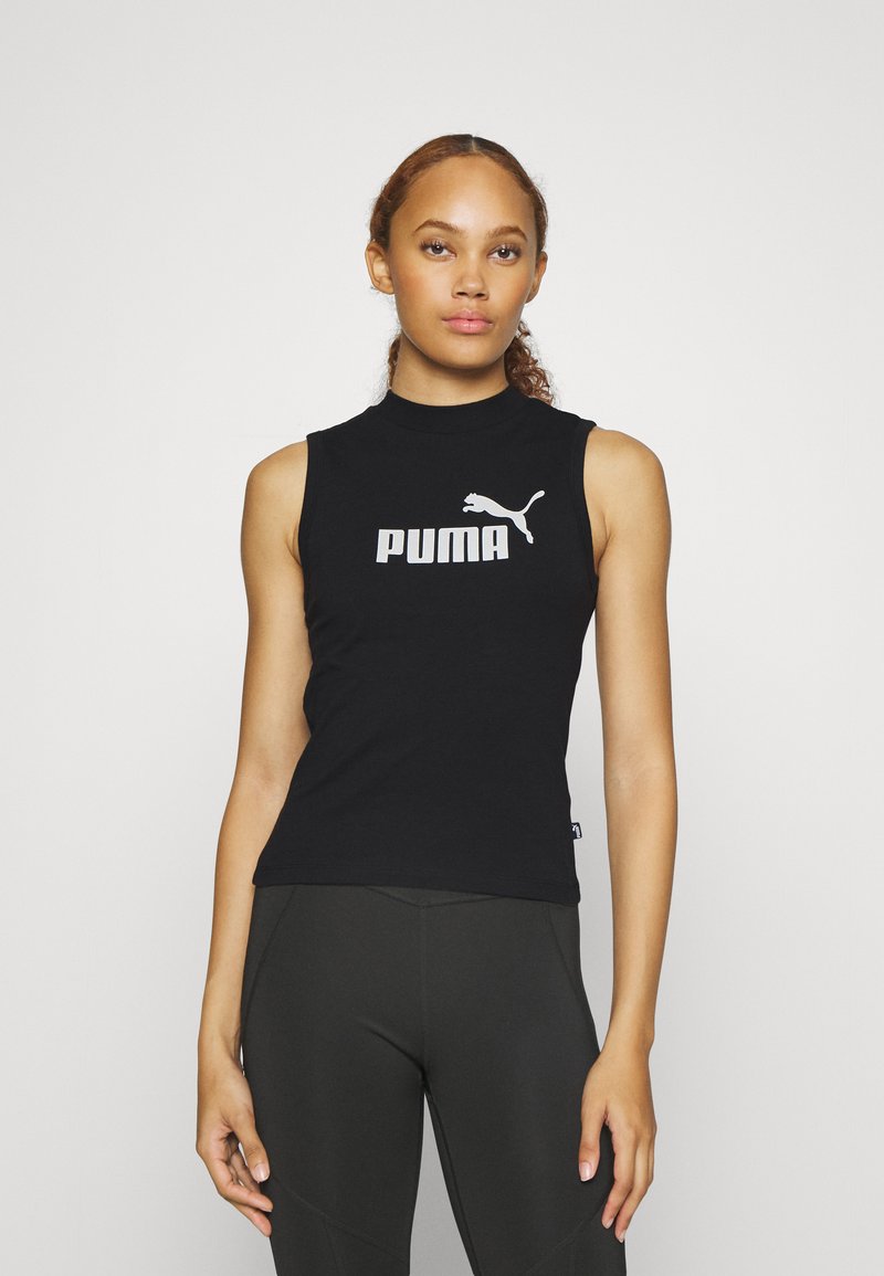 Puma SLIM LOGO TANK - Top - black - Zalando.co.uk