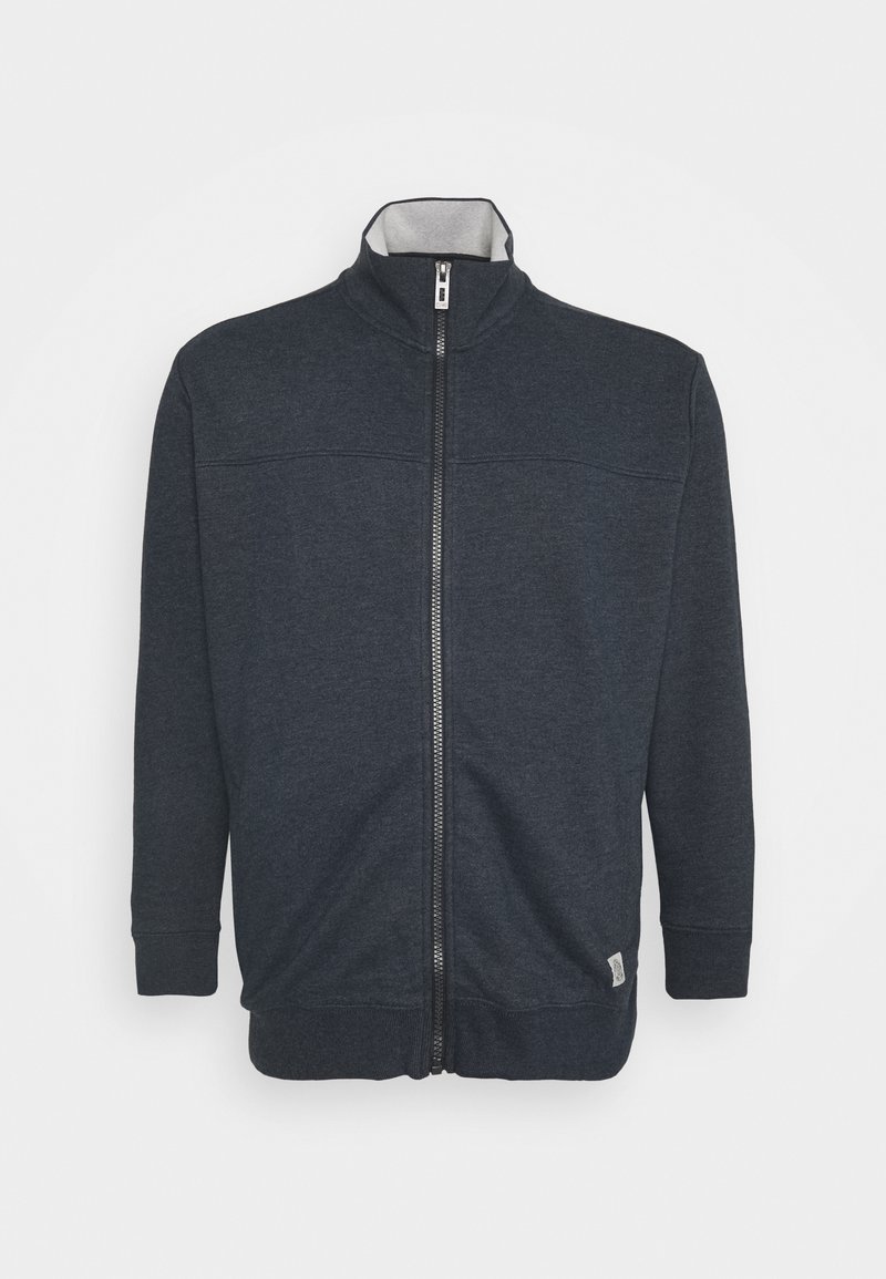 TOM TAILOR MEN PLUS Sweatjacke - sky captain blue/white melange ...