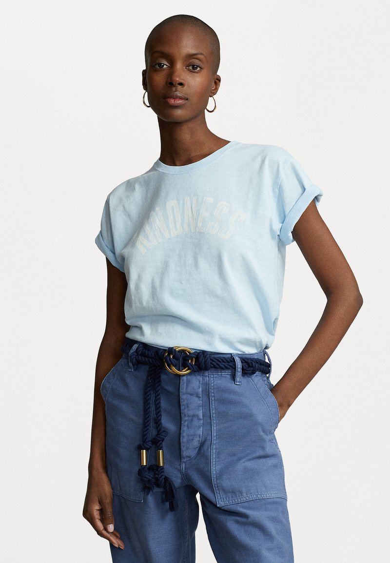 Polo Ralph Lauren TEE SHORT SLEEVE - T-shirt con stampa - powder blue ...