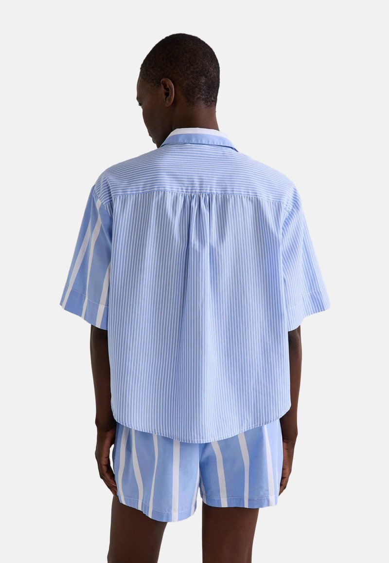 Monoprix MANCHES COURTES RAYÉ SET - Pyjama - celeste/bleu clair ...