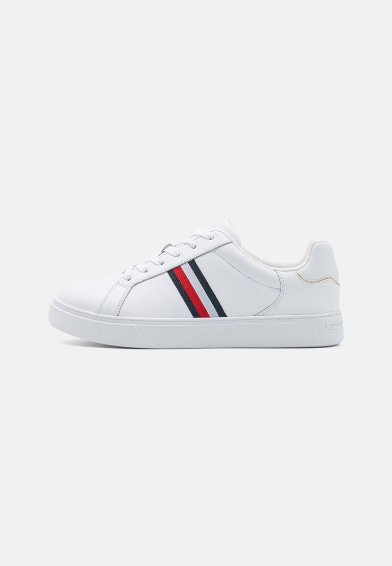 Tommy Hilfiger ESSENTIAL COURT STRIPES - Baskets basses - white/blanc ...