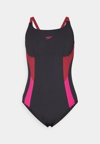 Speedo WOMENS SHAPING SOLID SPLICE SWIMSUIT - Maillot de bain - black ...