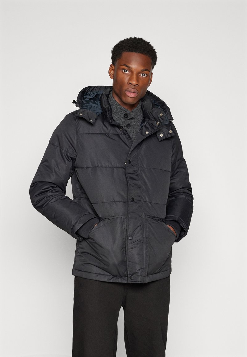 GAP HOODED HEAVYWEIGHT SHORT PUFFER - Jachetă de iarnă - true black ...