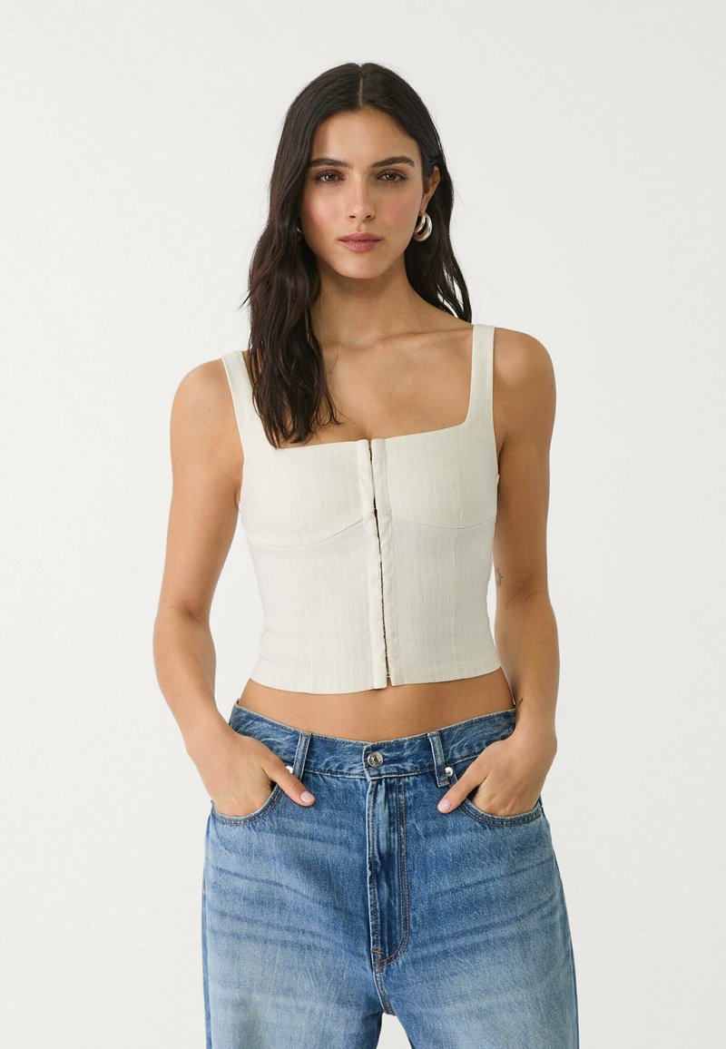 Stradivarius Top - stone/pietra - Zalando.it