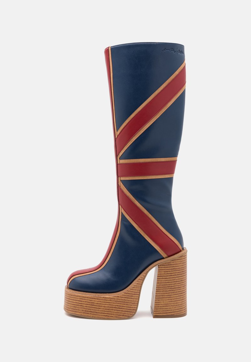 Sinead Gorey SINEAD BOOT - Stivali con i tacchi - blue/beige/red ...