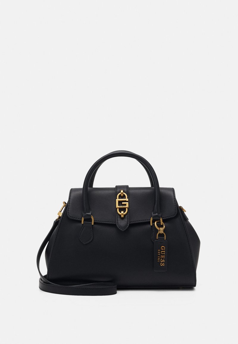 Guess SQUARE G LUX FLAP SATCHEL - Handtasche - black/schwarz - Zalando.ch