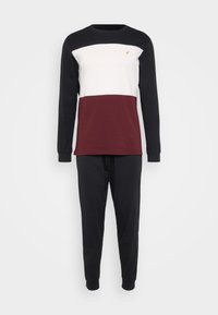 Pier One Pyjamas - black/bordeux/white/black - Zalando