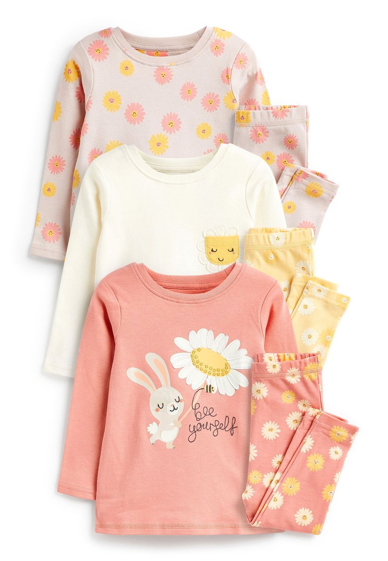 Next PYJAMAS 3 PACK - Pyjamas - pink/yellow bunny floral/ljusrosa ...