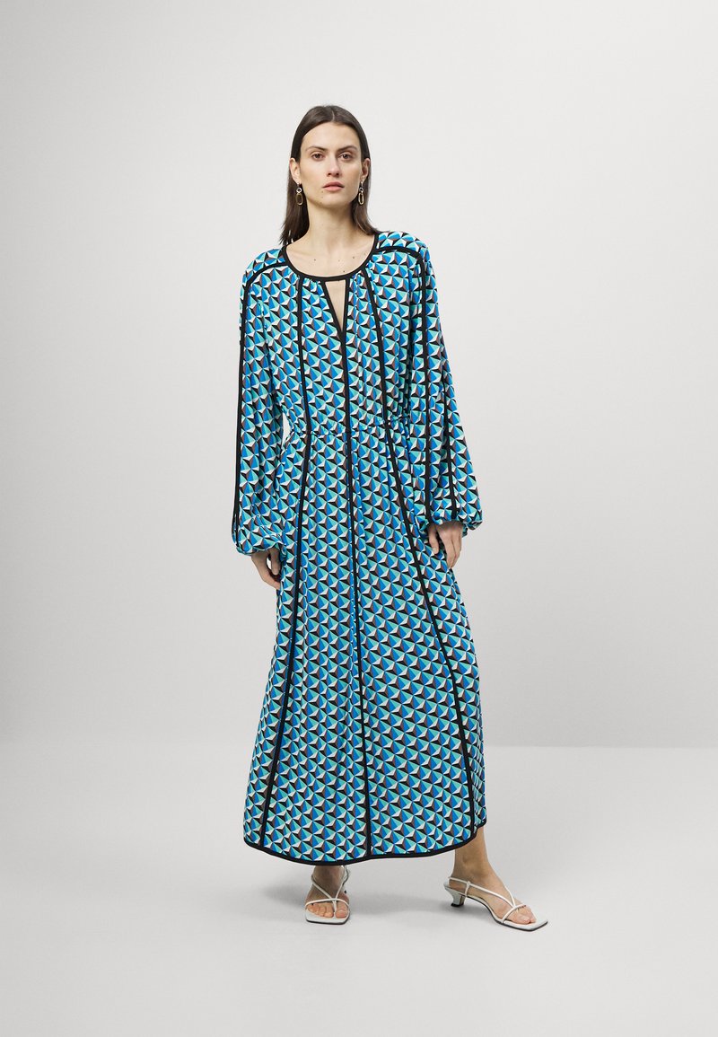Diane von Furstenberg SCOTT DRESS - Vestido largo - blue/azul - Zalando.es