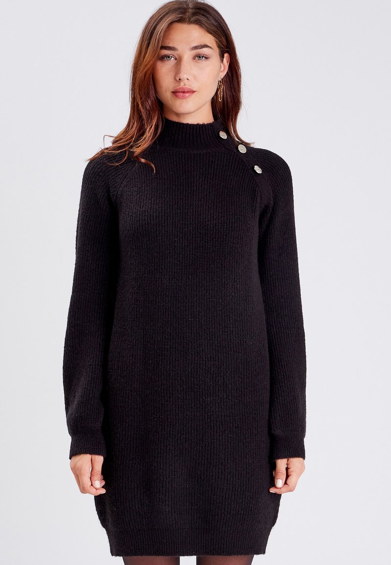 Cache Cache GERADES MIT KNÖPFEN - Vestido de punto - noir/negro ...