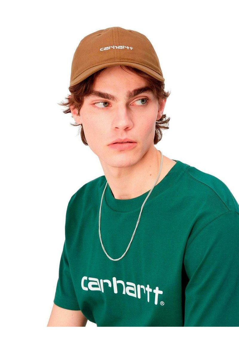 Carhartt WIP CANVAS SCRIPT - Gorra - deep h brown black/marrón - Zalando.es