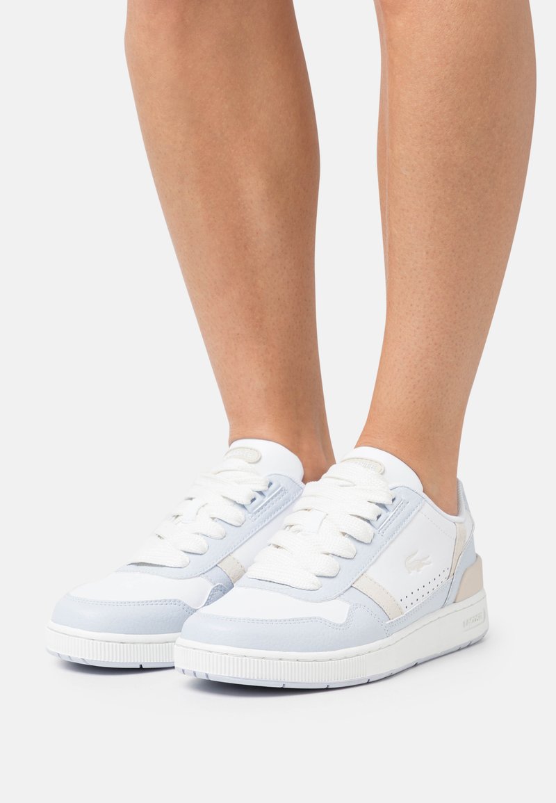 Lacoste T-CLIP - Zapatillas - white/light turquoise/blanco - Zalando.es