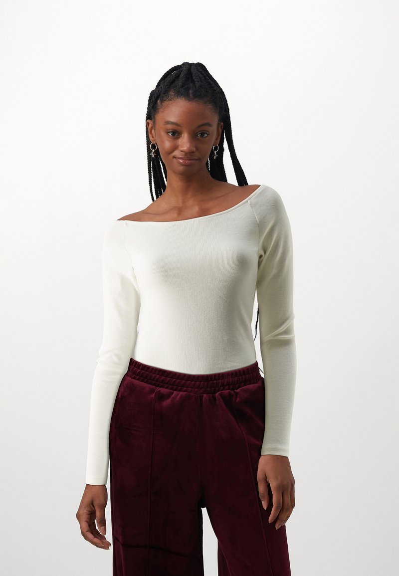 ONLY ONLCARI OFF SHOULDER - Longsleeve - cloud dancer/wit - Zalando.be